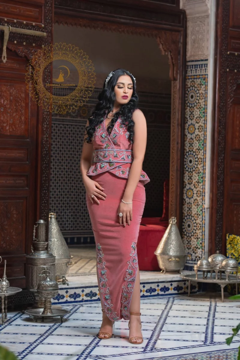 velvet karakou with burnous