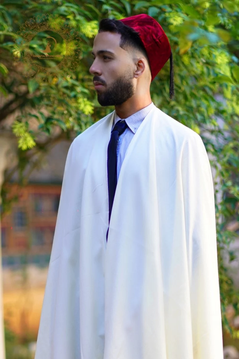 Burnous man in gabardine