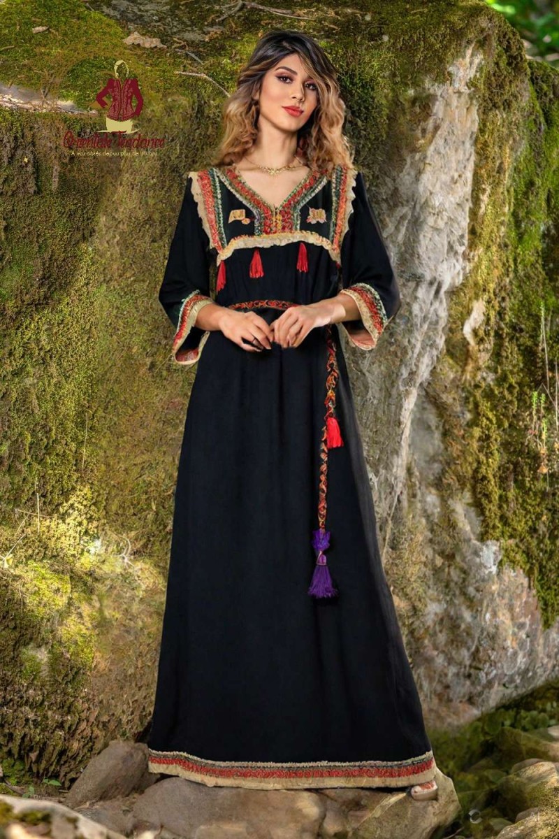 Mordjane Kabyle Dress in Algerian cotton, 2025 collection.